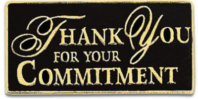 Thank You For Your Commitment | Motivational Lapel Pins