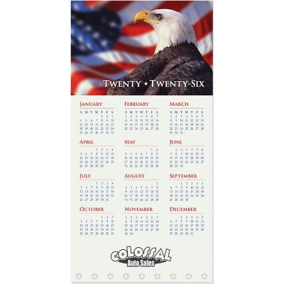 Patriotic Eagle Calendar Card I Cordial Greetings