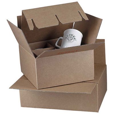 Pkg Brown 4 Pack Mug Mailer | ADG Promo Canada