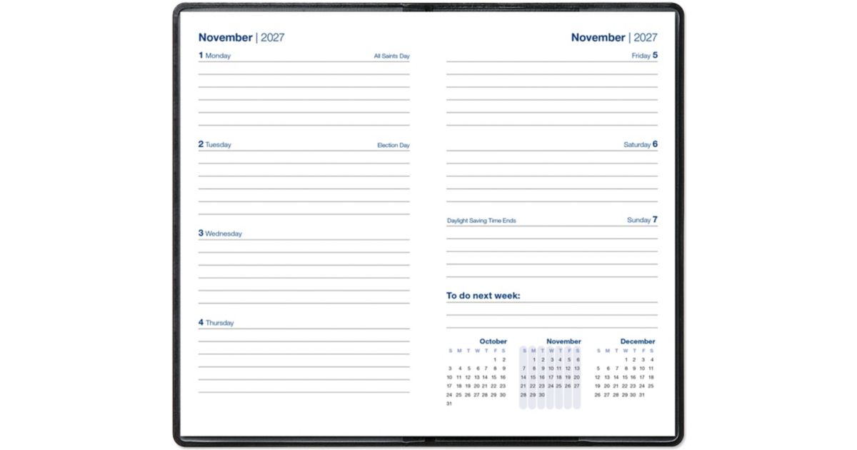 Refill Weekly Pocket Calendar With Map Insert | Amsterdam Printing