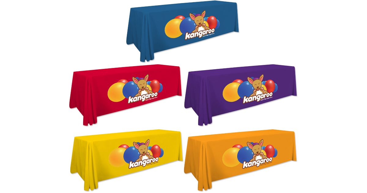 Full Color 8' Standard Table Throw Front Imprint | Amsterdam Printing
