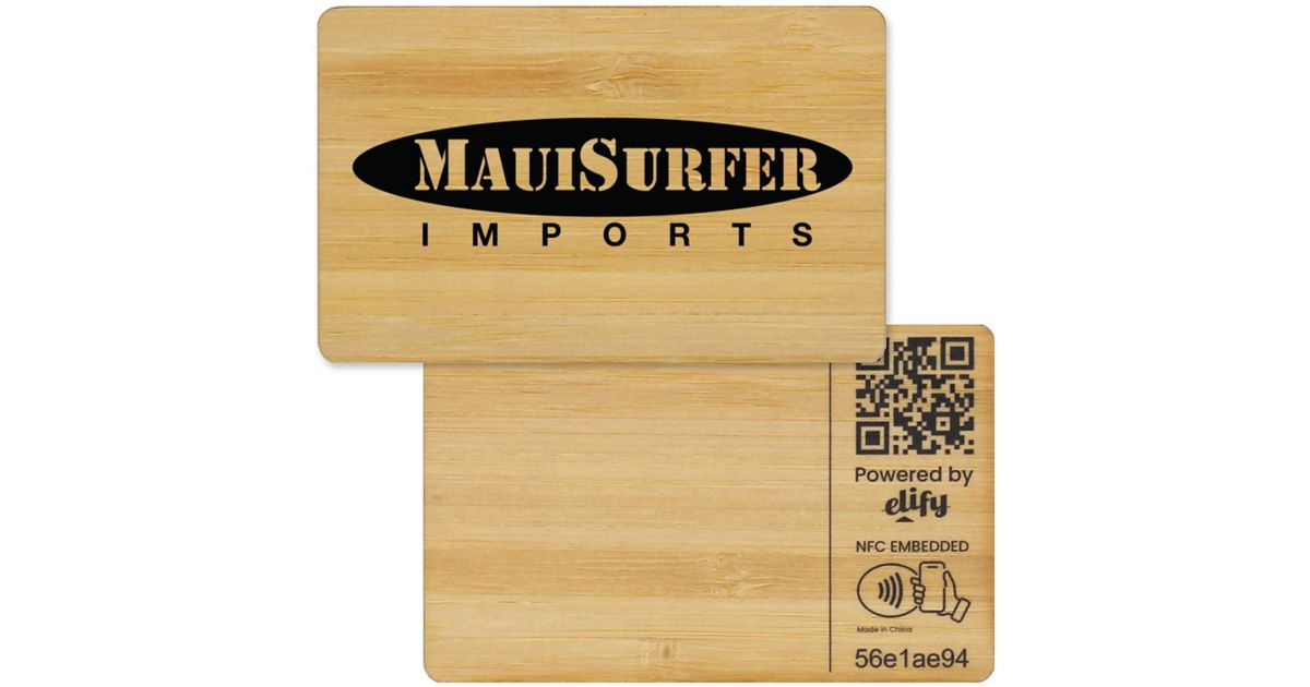Elify Tap Webkey Bamboo Card | Amsterdam Printing