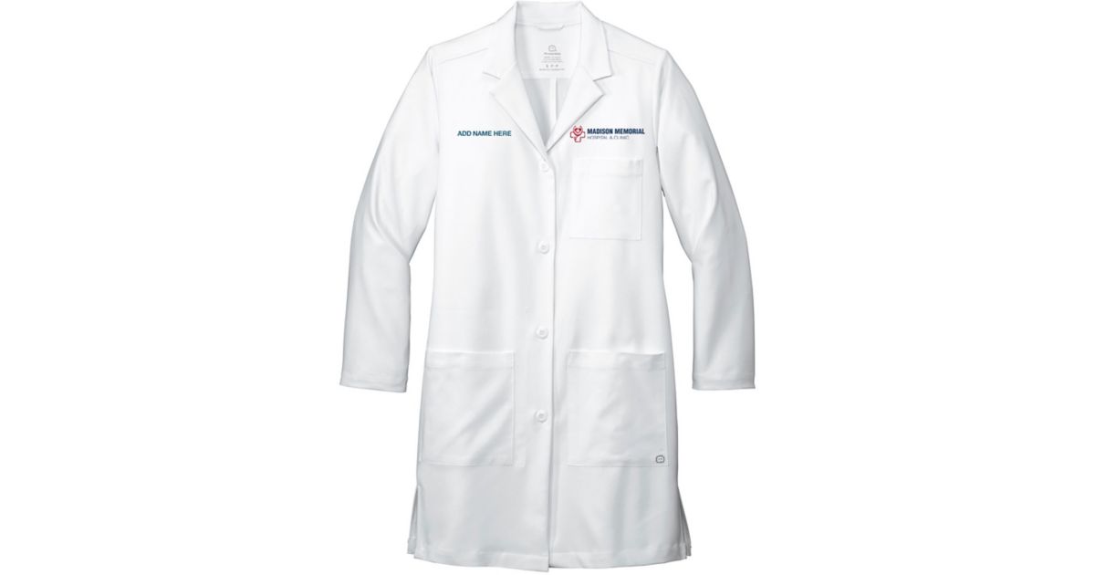 Wink Womens Long Lab Coat | Amsterdam Printing