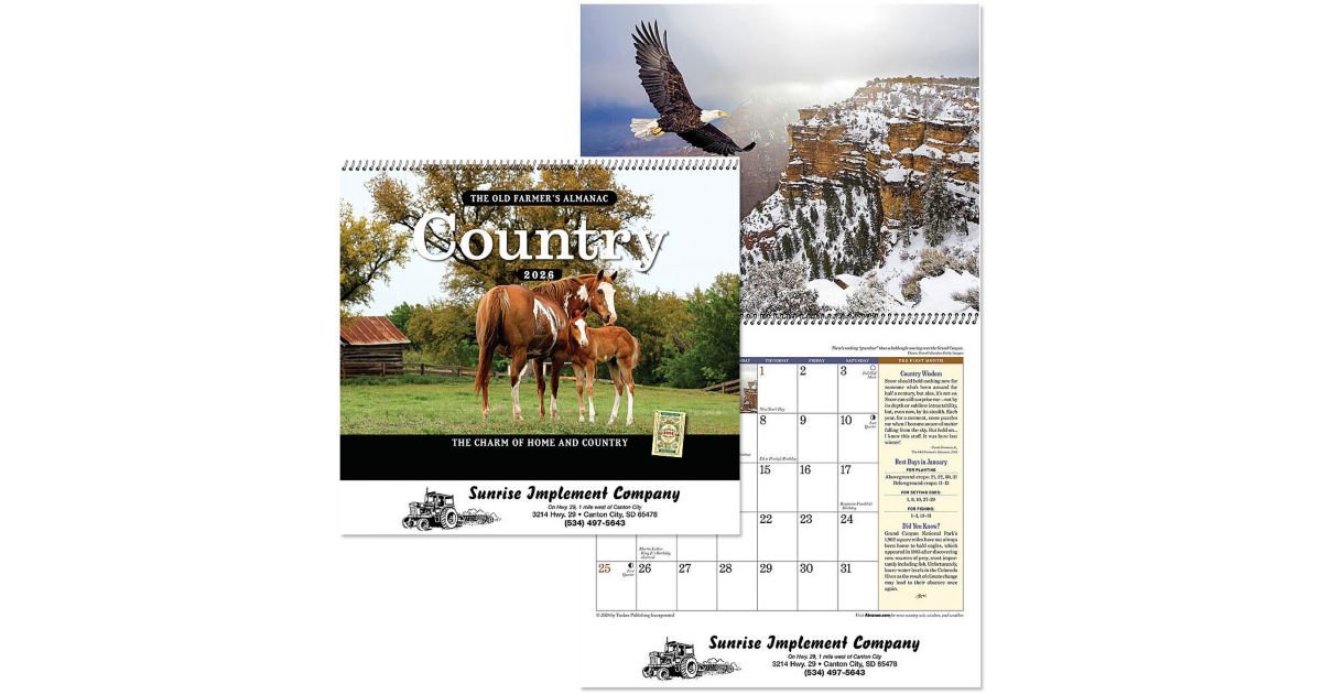 Farmer'S Almanac Country Spiral Wall Calendar | Amsterdam Printing