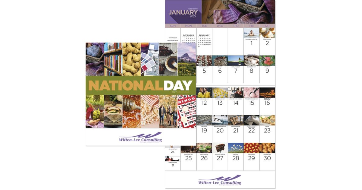 National Day Stapled Wall Calendar | Amsterdam Printing