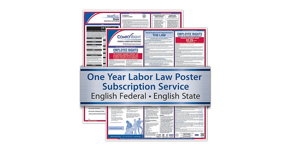 Federal and State Labor Law Poster Subscription | Amsterdam Printing