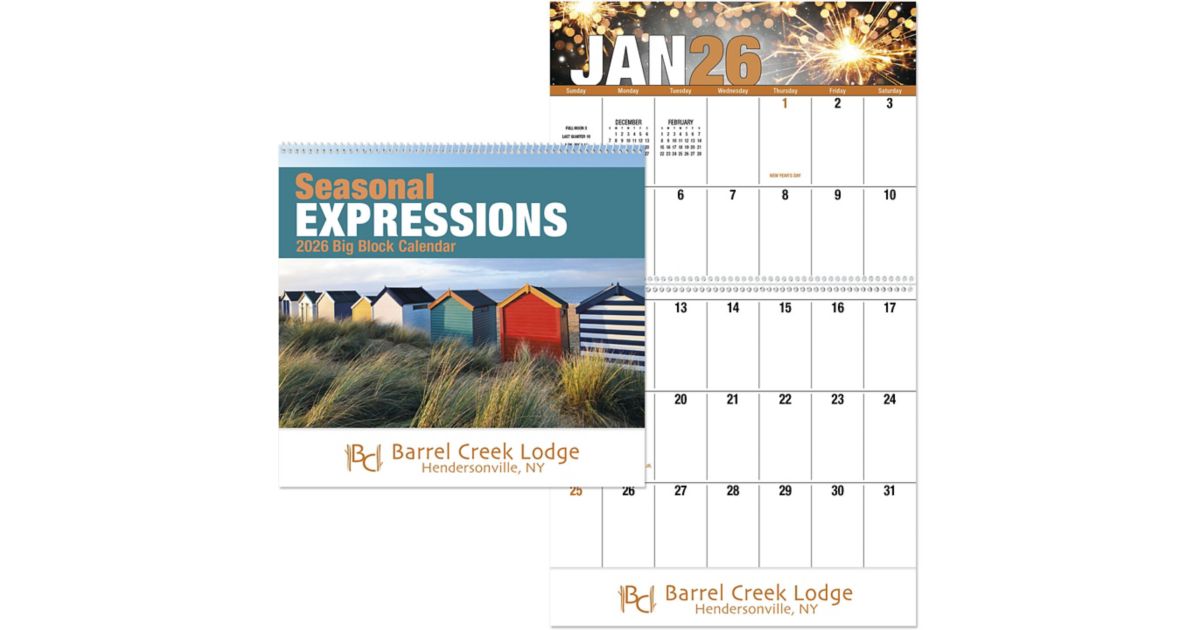 Seasonal Expressions Big Block Calendar Spiral | Amsterdam Printing