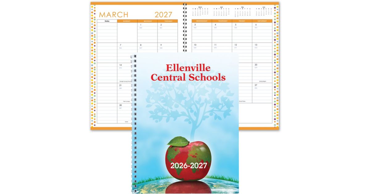 Full Color Academic 7x10 Planner With Colored Insert