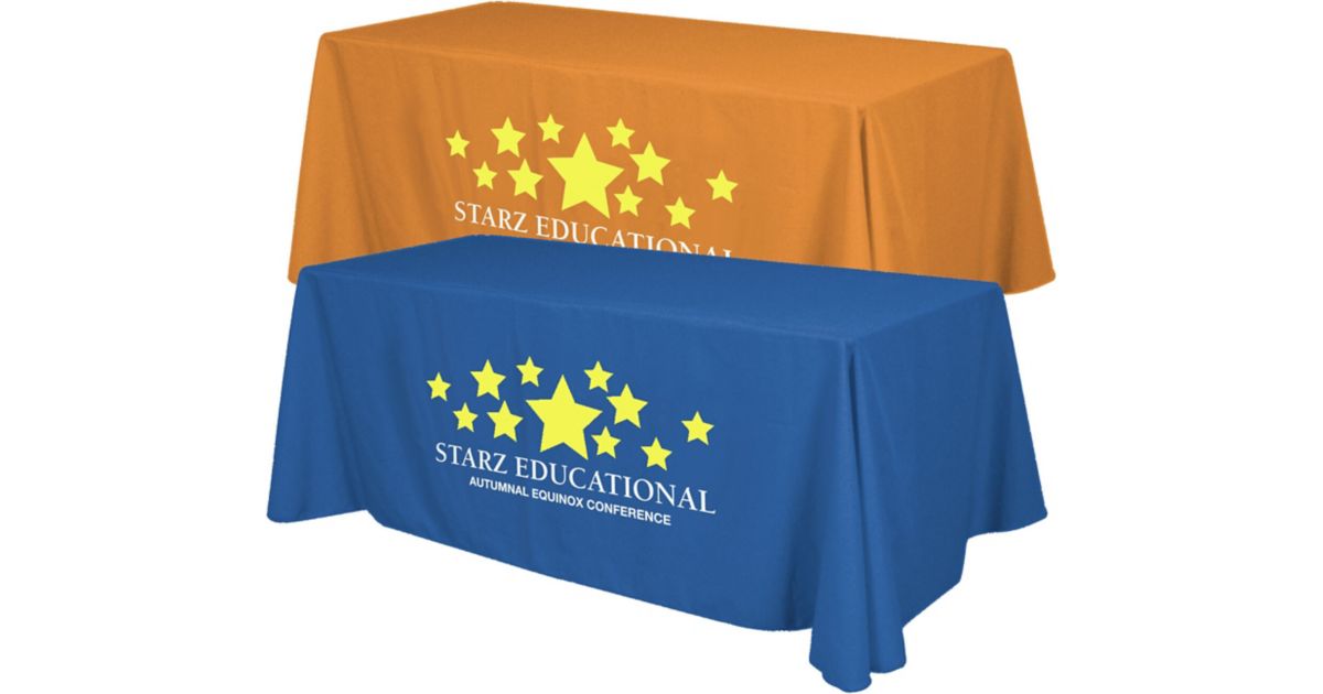 Economy Table Cover 2 Color Imprint 6 Foot | Amsterdam Printing