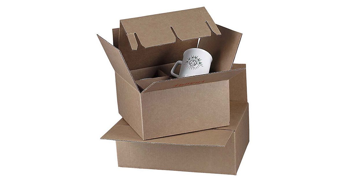 Pkg Brown 4 Pack Mug Mailer | ADG Promo Canada