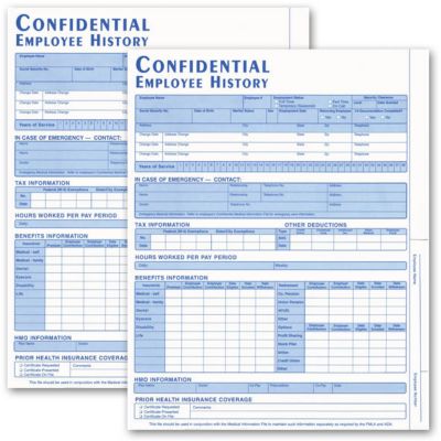 Employment History Form and Record Keeping Forms
