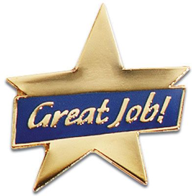 Great Job Motivational Lapel Pins