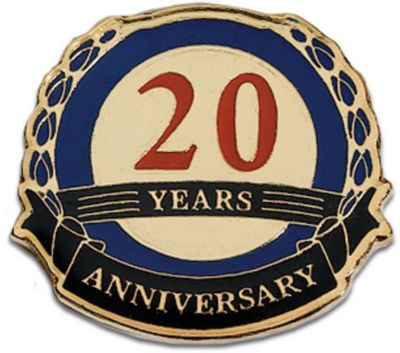 20 Years Anniversary Lapel Pin